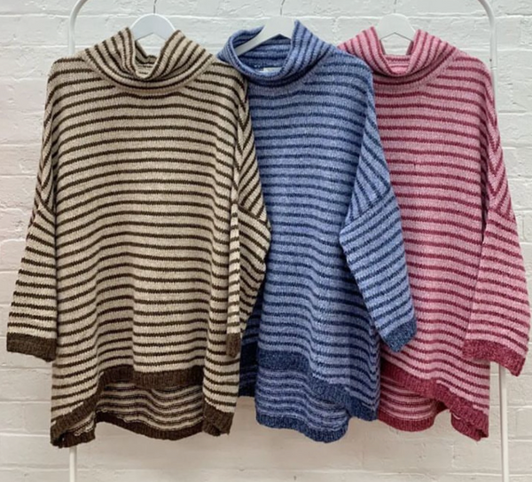 Oversized Striped Jumper Jorgiakate Clothing