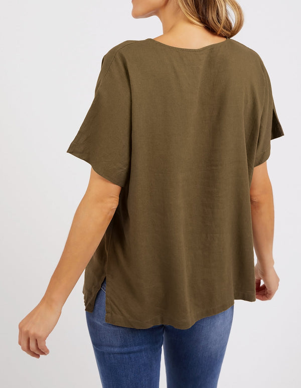 Curtis Woven Tee - Clover - JorgiaKate Clothing